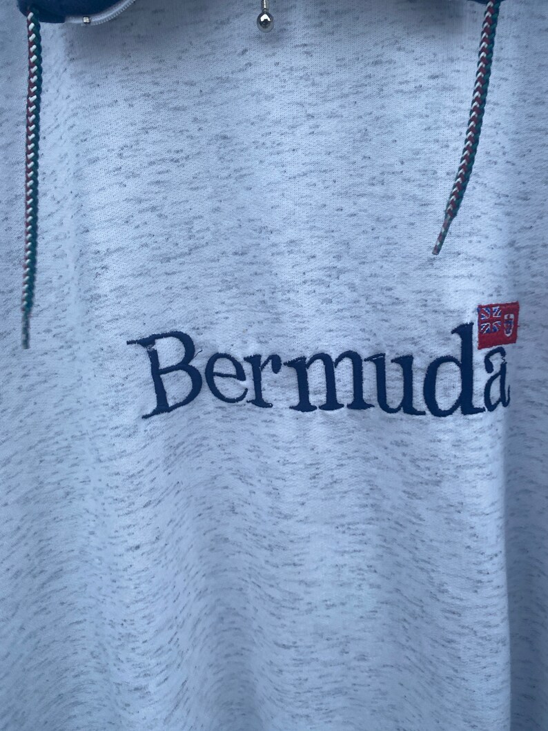 Vintage 90s Bermuda Embroidered Crewneck / Streetwear / Made in USA ...