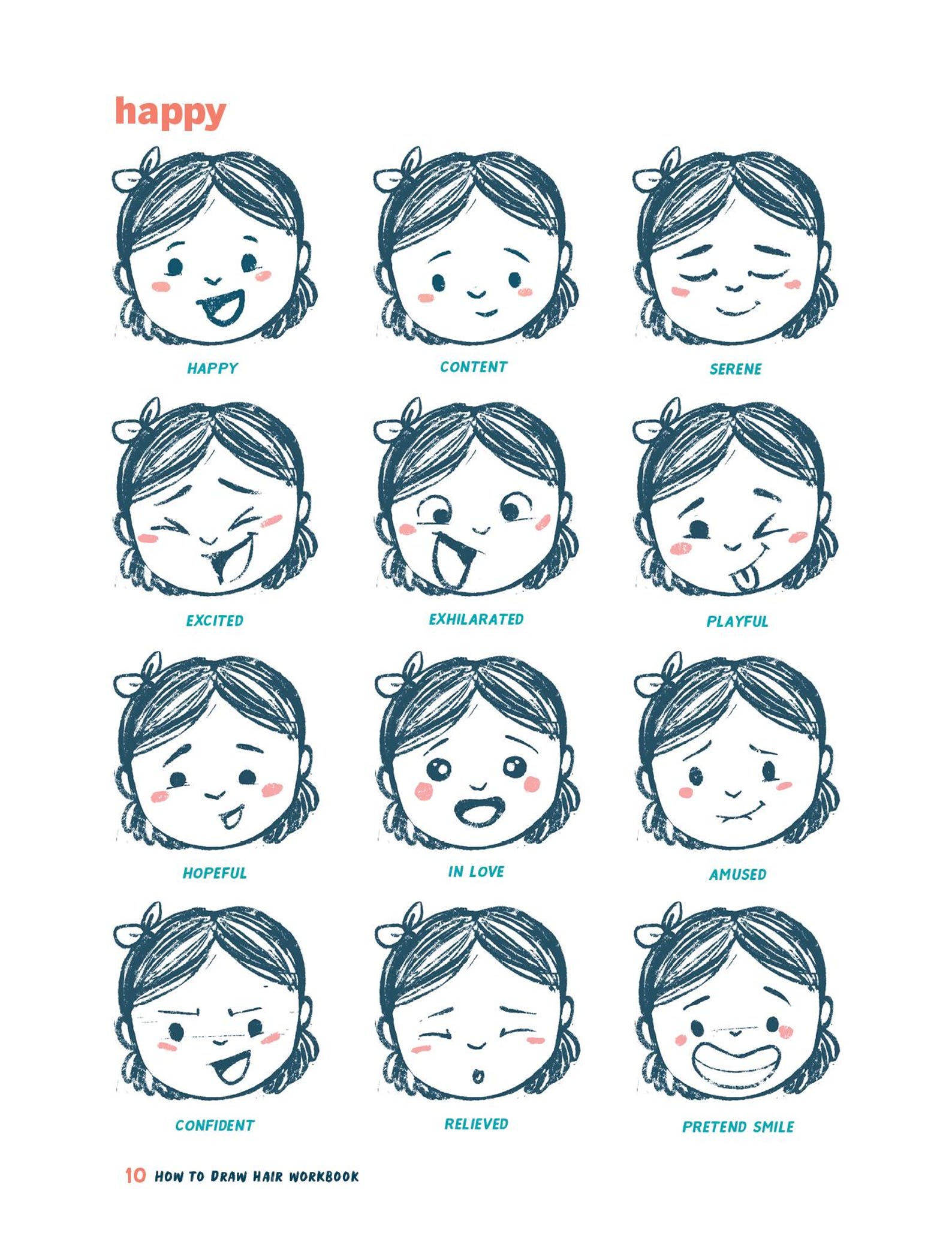 How to Draw Emotions - Tips & Workbook - Etsy