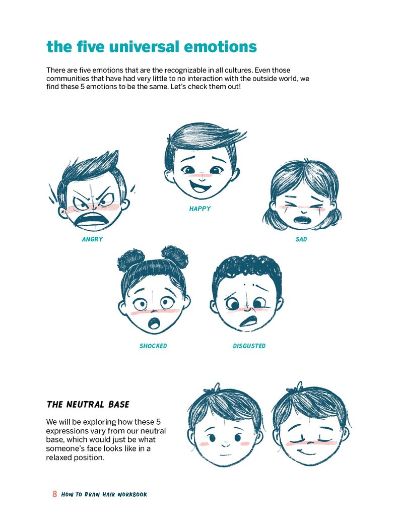How to Draw Emotions - Tips & Workbook - Etsy