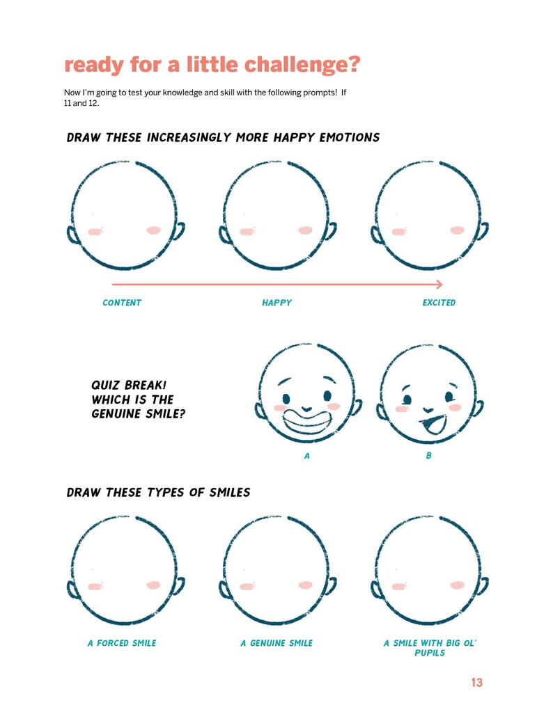 How to Draw Emotions - Tips & Workbook - Etsy