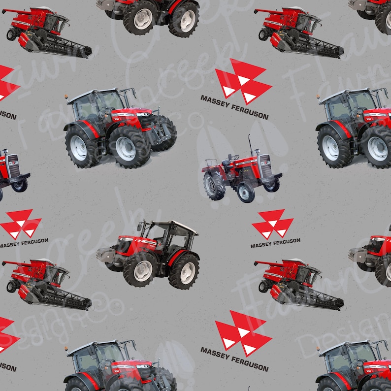 Red Tractor Farm Agriculture Seamless Design Digital File - Etsy