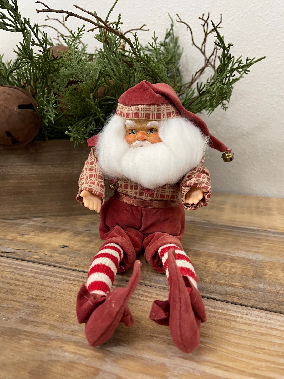 Vintage Mid-century Bendable Santa Elf - Etsy
