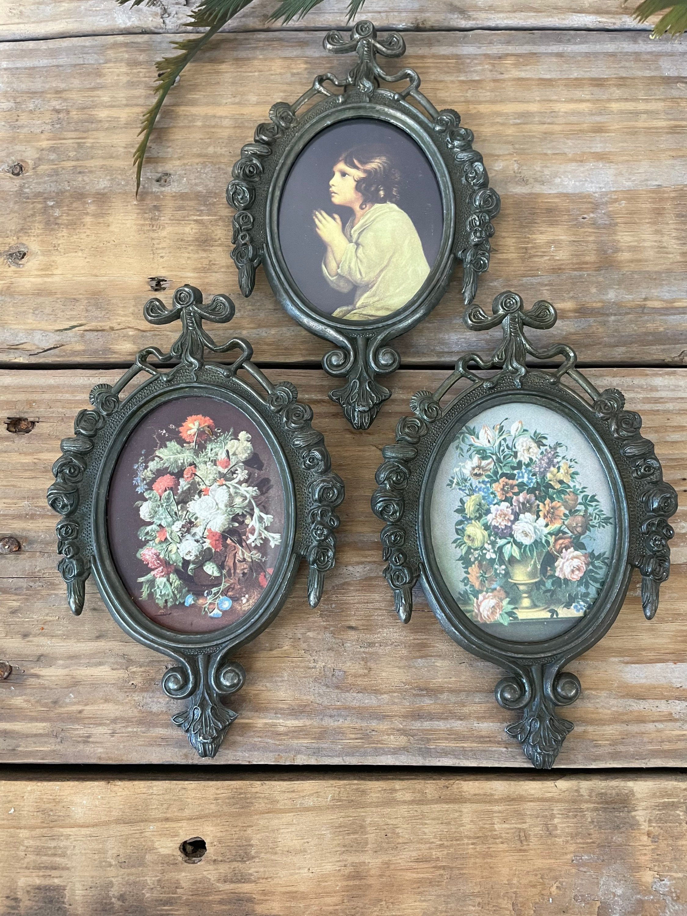 Small Ornate Metal Framed Italian Print Art - Etsy