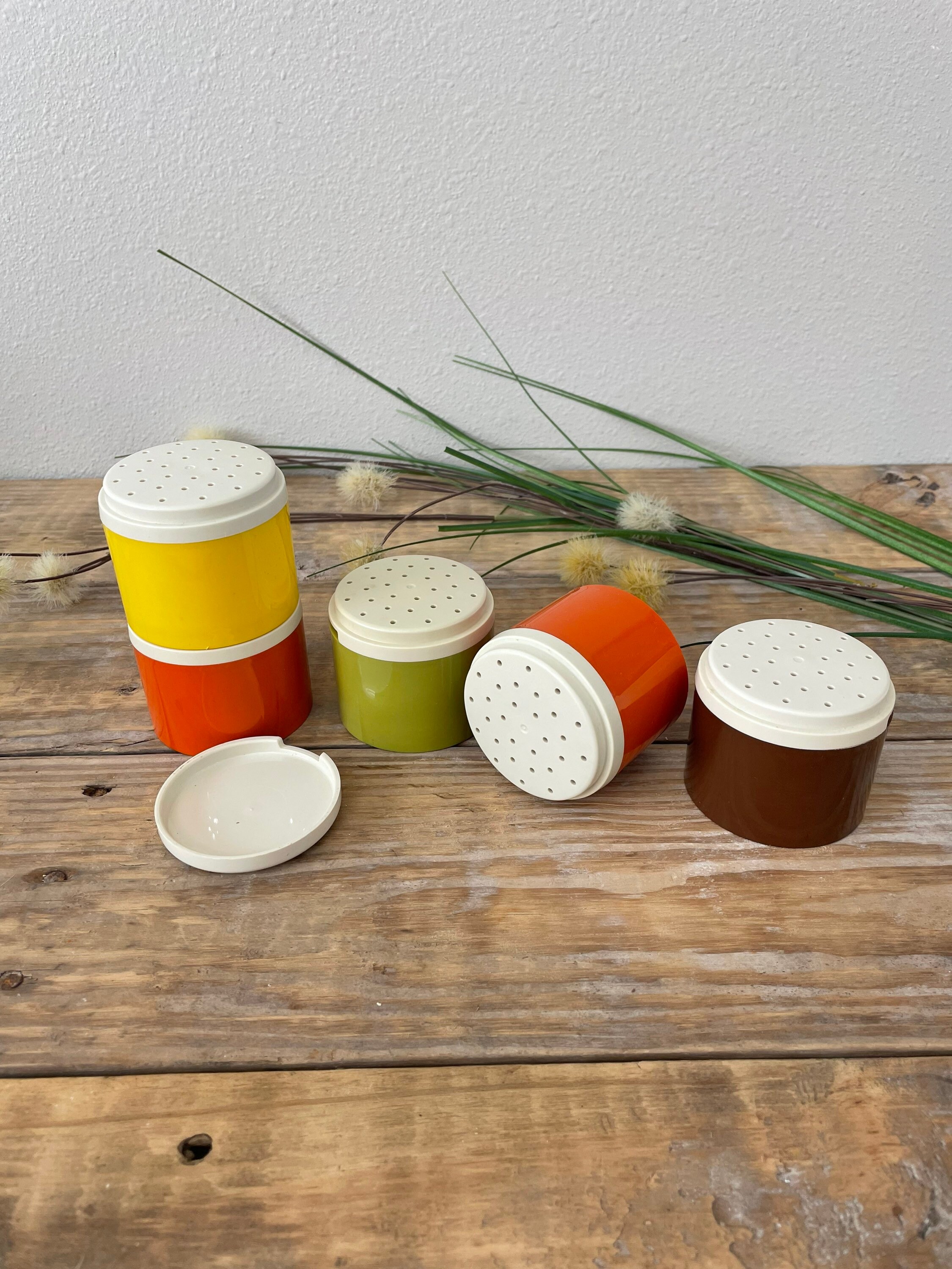 Vintage Tupperware Stacking Spice Jars - Etsy