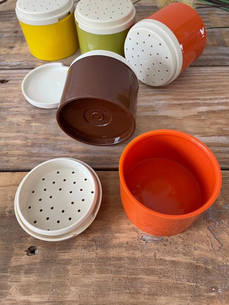 Vintage Tupperware Stacking Spice Jars - Etsy