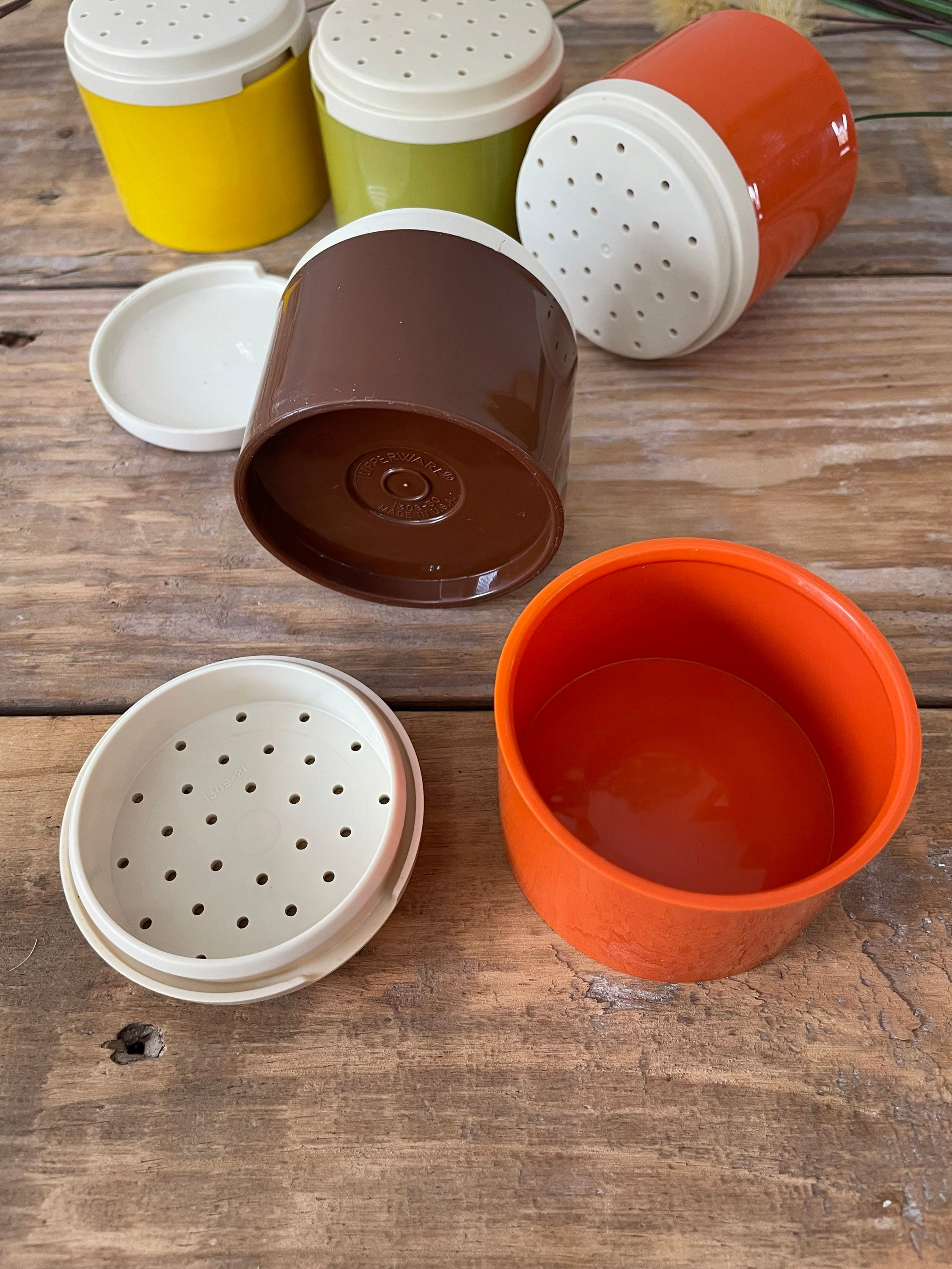 Vintage Tupperware Stacking Spice Jars - Etsy