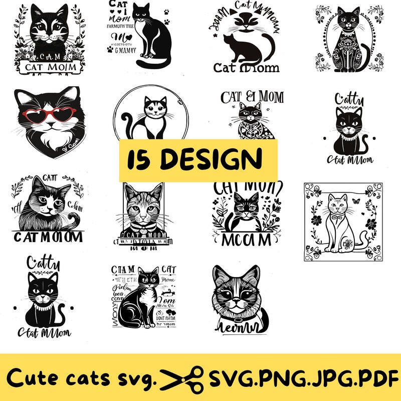 Cat Lady Svg - Etsy