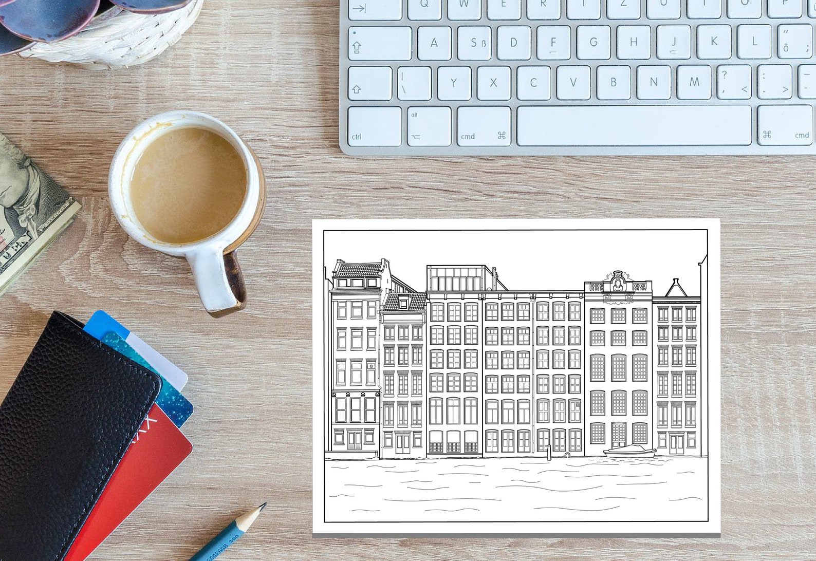 Coloring Pages, Amsterdam Print, Adult Coloring, Adult Coloring Pages ...
