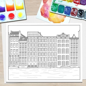 Coloring Pages, Amsterdam Print, Adult Coloring, Adult Coloring Pages ...