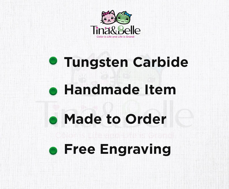 Tungsten Wedding Band Mens Wedding Band Thin Blue Line - Etsy