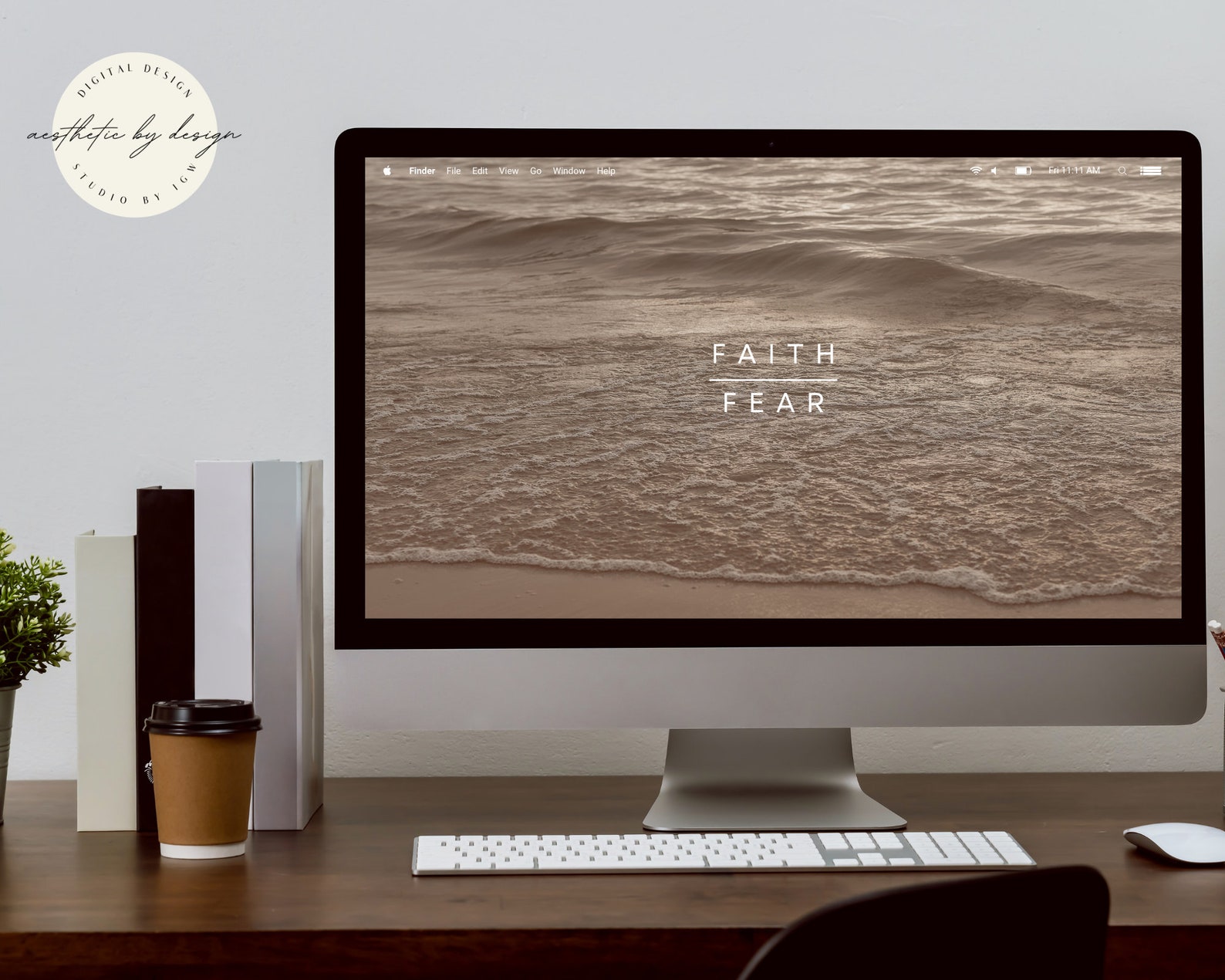Faith Over Fear Desktop Wallpaper, Minimalist Aesthetic Wallpaper ...