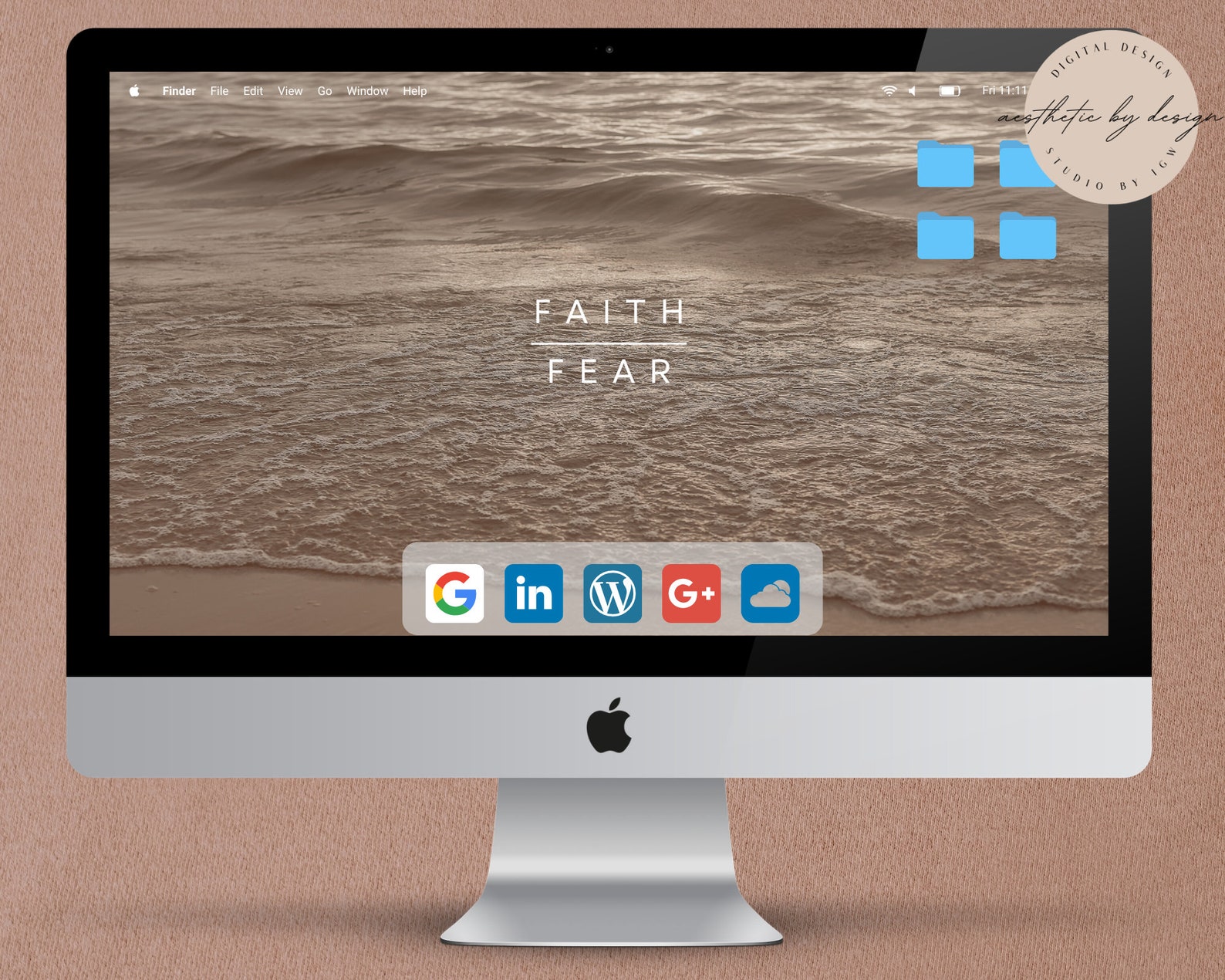 Faith Over Fear Desktop Wallpaper, Minimalist Aesthetic Wallpaper ...