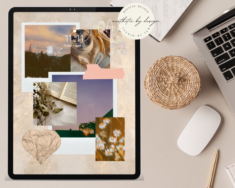 Minimalist Aesthetic Collage iPad & Tablet Wallpaper - Etsy