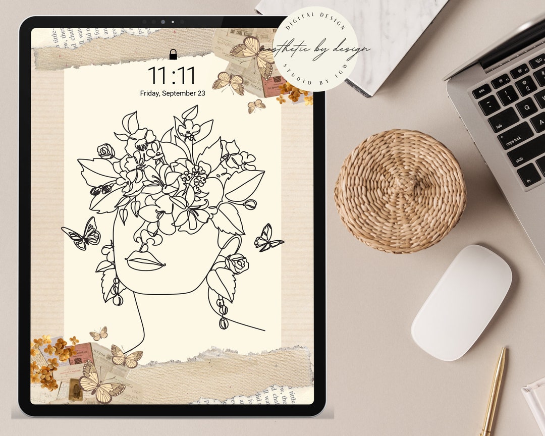 Boho iPad Wallpaper Minimalist Aesthetic iPad Background - Etsy