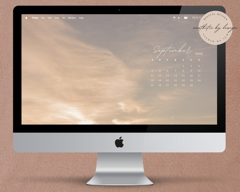 2022/2023 Desktop Calendar Aesthetic Wallpaper Laptop and - Etsy