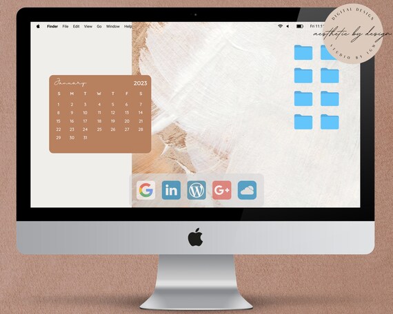 2022 2023 Desktop Calendar Minimalist Laptop and Computer - Etsy