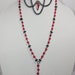 Choker Rosary Necklace - Pentagram Bats Coffin Lucifer Sigil - Red ...