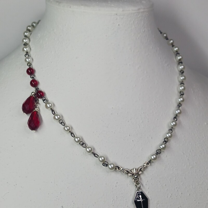 Blood Pearl Necklace - Etsy
