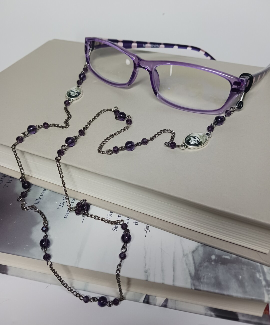 Portrait Charm Eyeglass Chain - Etsy