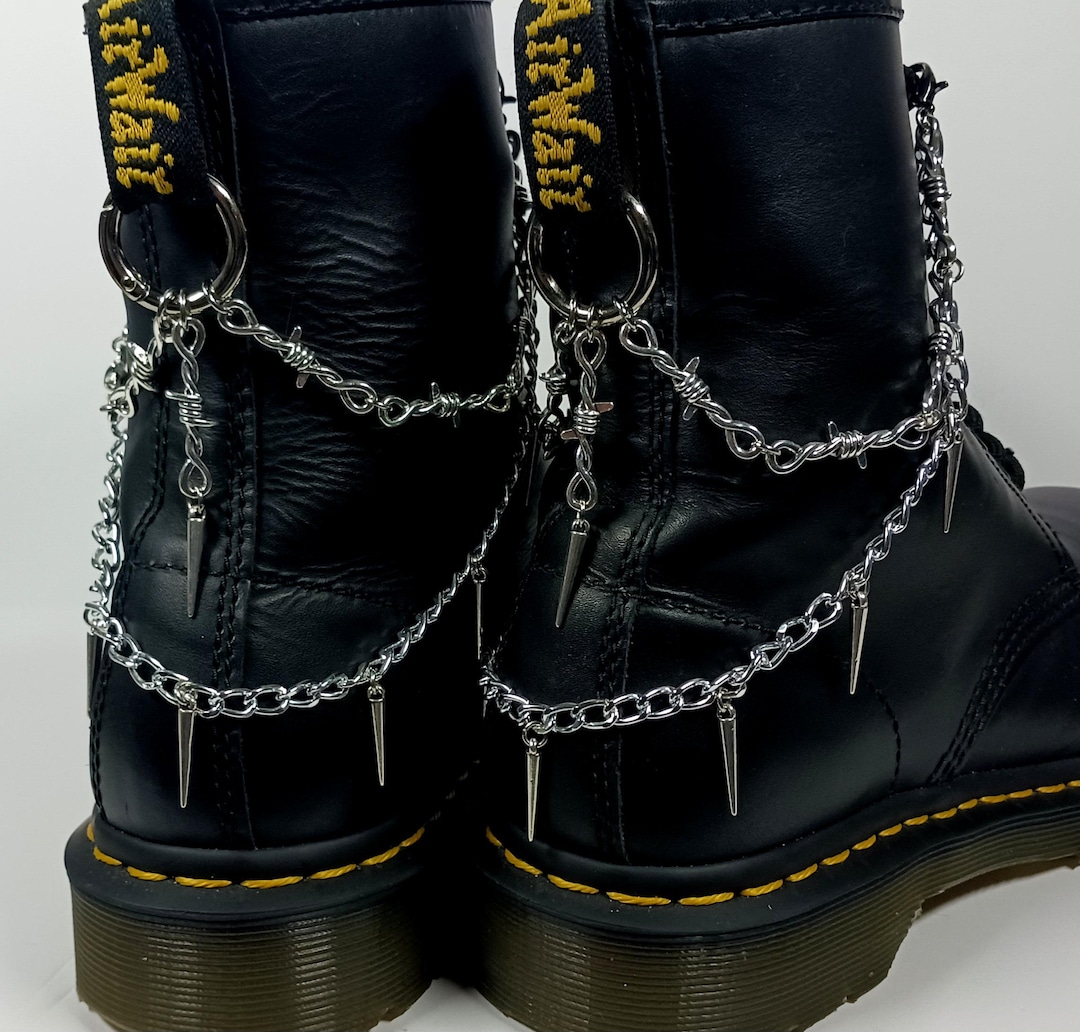 Boot Chains Barbed Wire Brambles Spikes Doc Dr. Martens Docs Charms - Etsy