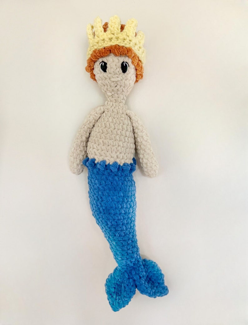 No-sew Merman Crochet Pattern | Marlin the Merman - Etsy