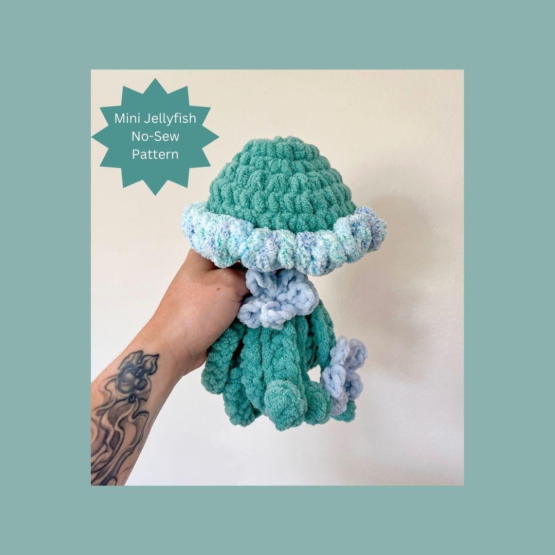 Mini Jellyfish No Sew Crochet Pattern | Mini Josie the Jellyfish - Etsy