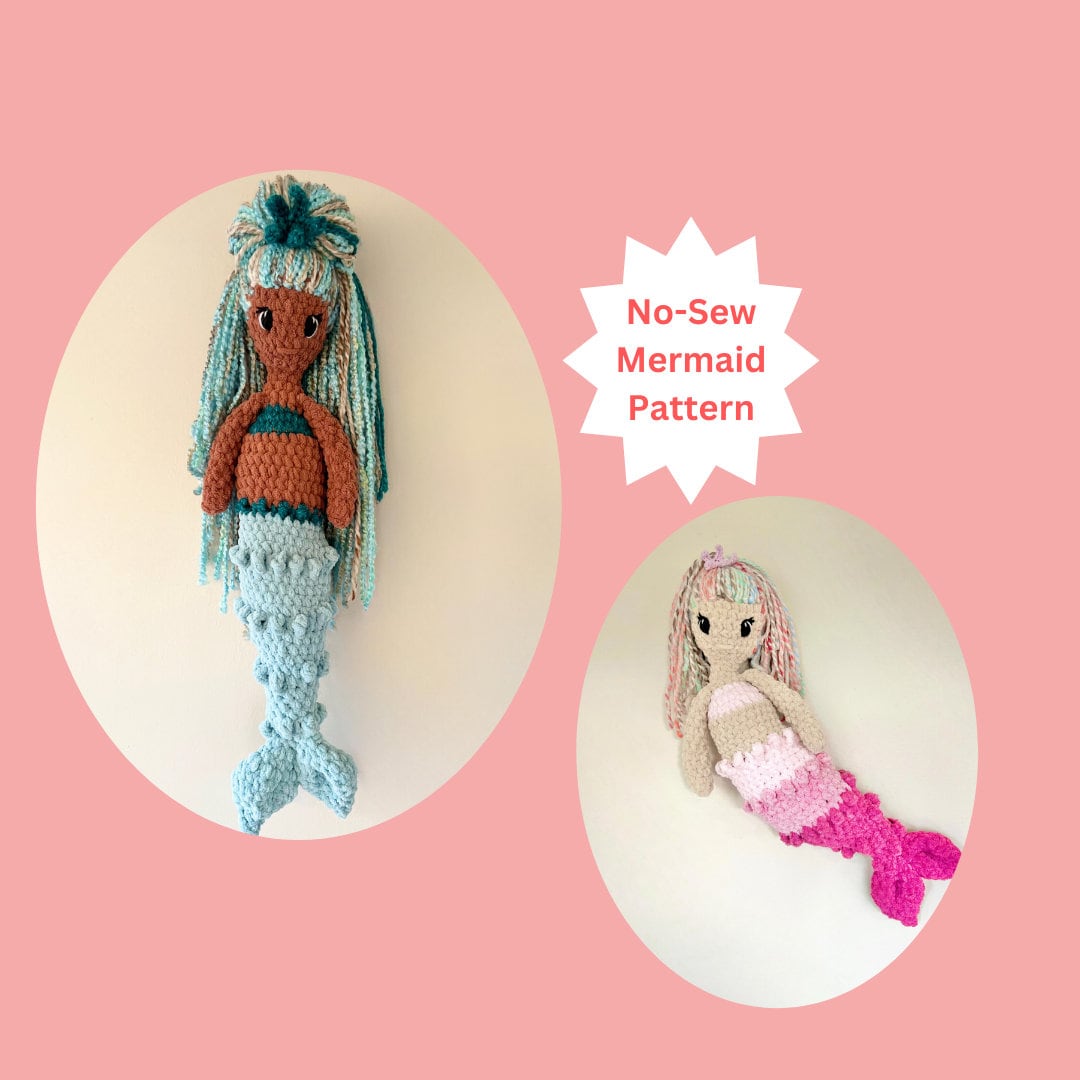 No Sew Mermaid Crochet Pattern | Mila the Mermaid - Etsy