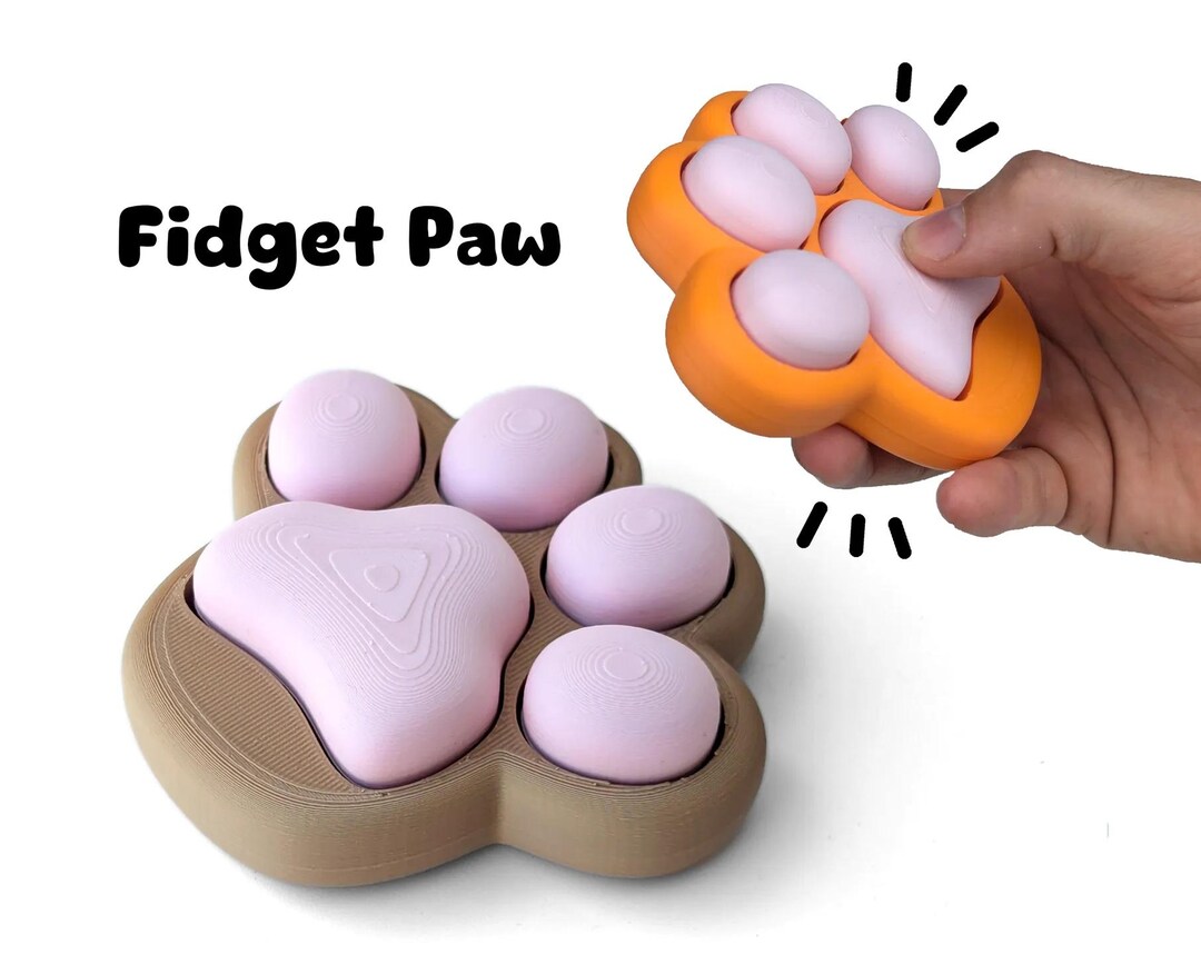 STL Fidget Paw Clicky Toy ADHD Stress Relief 3D Print Download - Etsy