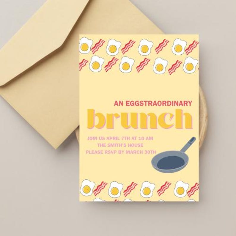 Eggstraordinary Brunch Invite (celebration, Birthday, Brunch) - Etsy