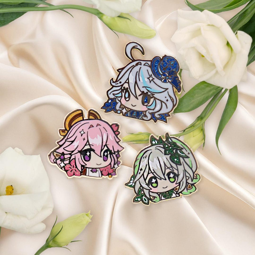 Genshin Impact Enamel Pins Furina Nahida Yae Miko - Etsy