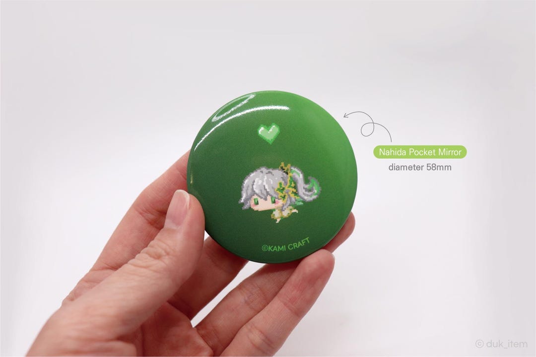 Genshin Impact Pixel Art Character Pocket Mirror Furina Nahida - Etsy