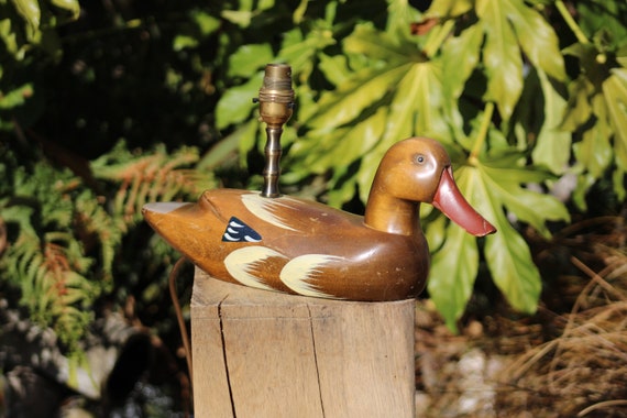 1980's US Decoy Duck Table Lamp - Etsy