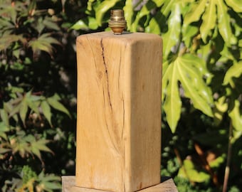 Oak Block Lamp - Etsy UK