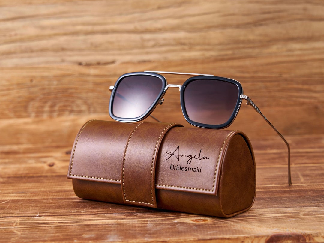 Personalized Sunglasses Leather Box, Leather Glasses Case, Custom ...