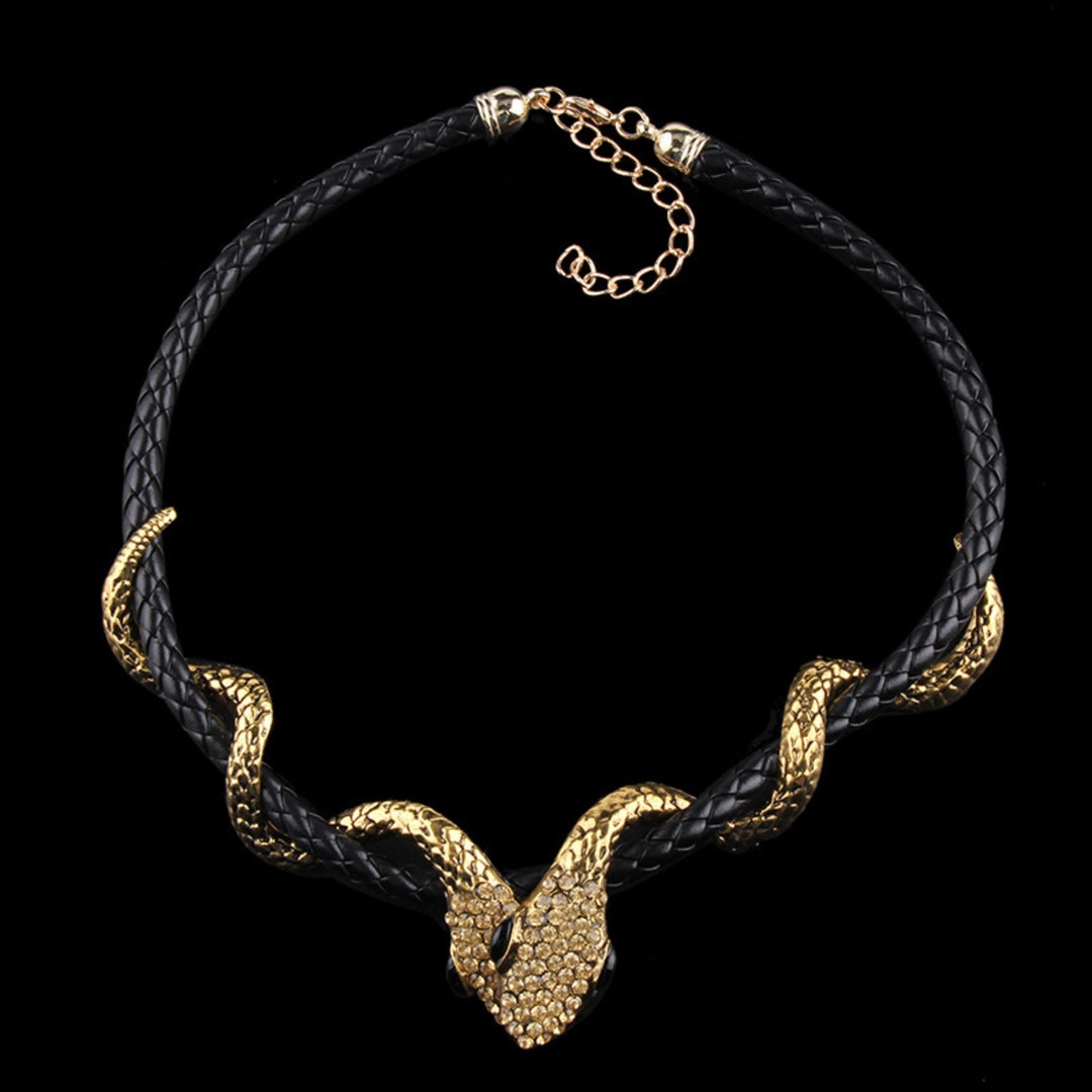 Handmade Leather Rope Gothic Necklace for Men/women Snake - Etsy