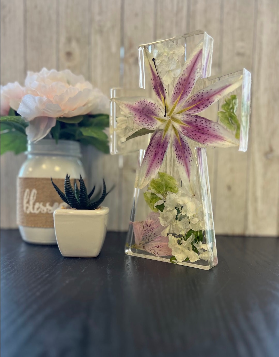 Resin Flower Cross, Bouquet Preservation, Preserved Wedding Bouquet ...