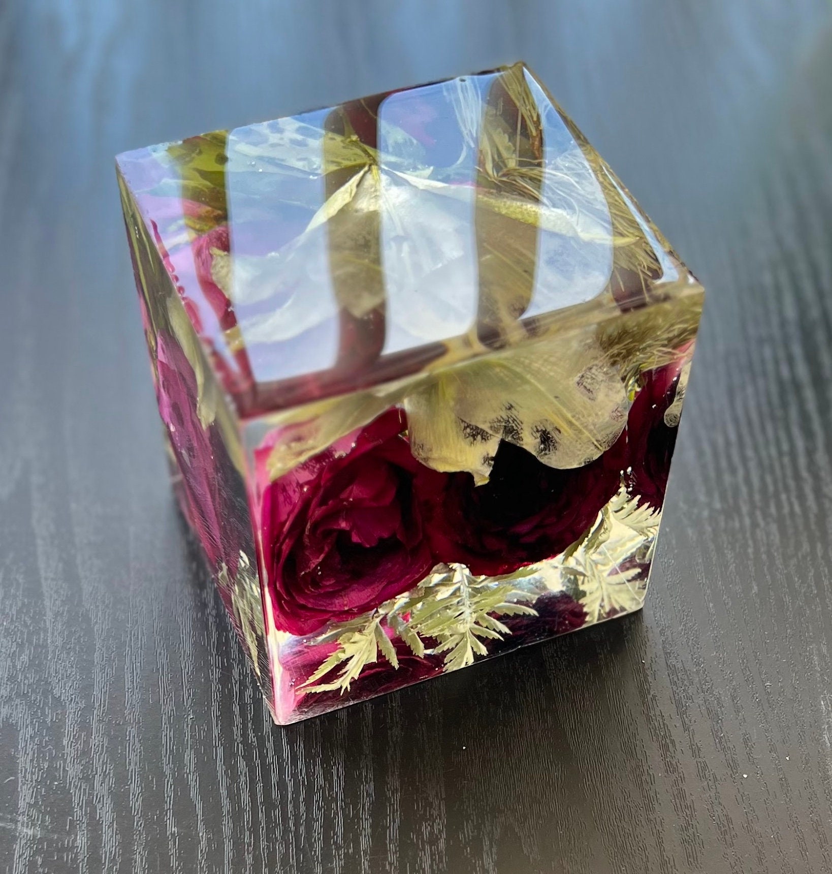 Custom Flower Preservation, Resin Block, Floral Preservation, Funeral ...