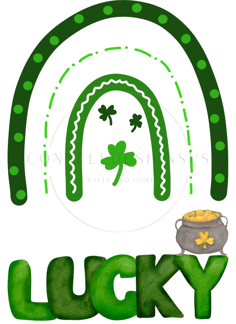 Lucky Rainbow PNG - Rainbow Shamrock PNG - St Pattys Day PNG ...
