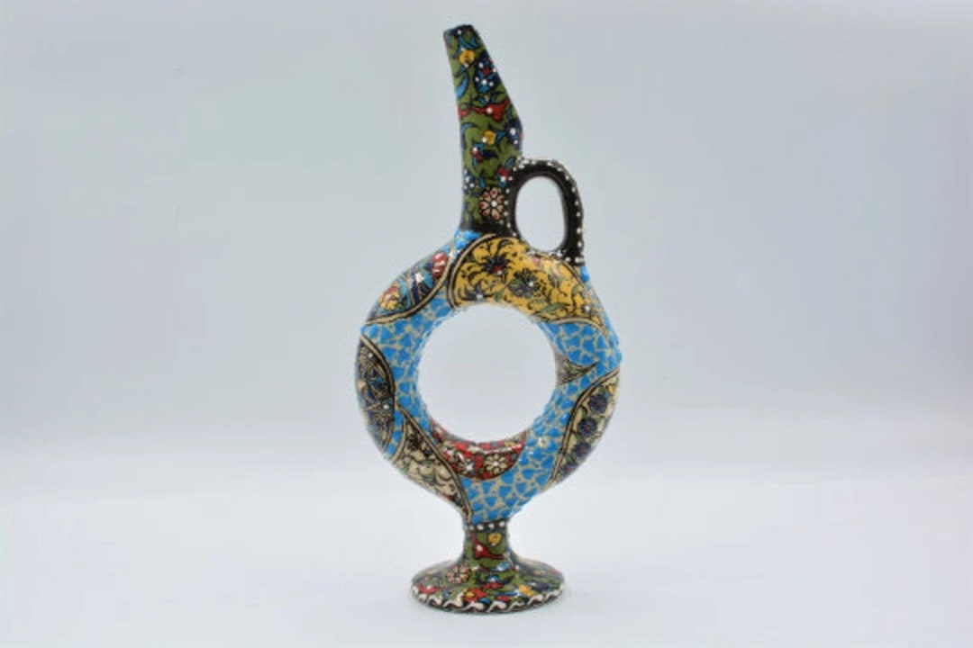 12 '' Perforated Vase, Hittite Art, Turkish Pottery, Collectible Vase ...