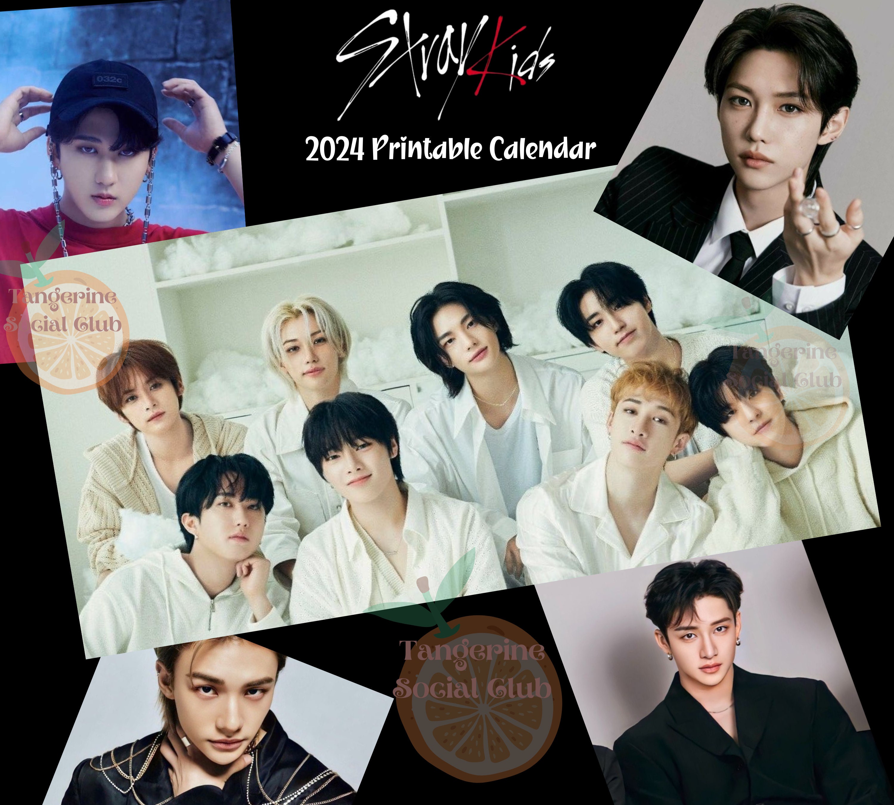Stray Kids Calendar 2024 Digital Planner Skzoo Bang Chang Changbin ...