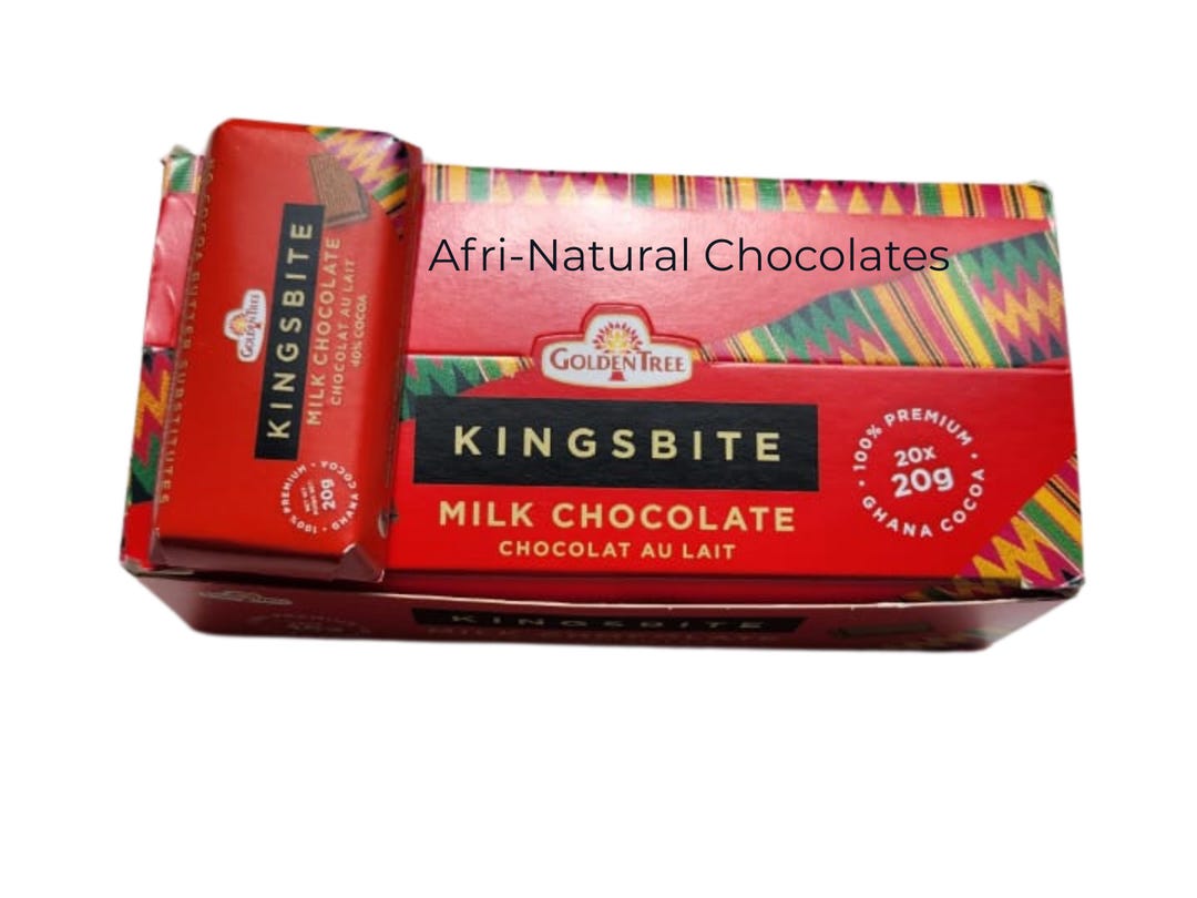 5 X 20g Ghana Milk Chocolate Kingsbite - 40% Cocoa - Etsy