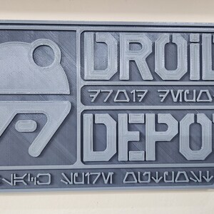 Droid Depot Inspired 3D Printed Sign Disneyland Disney World Galaxy's ...