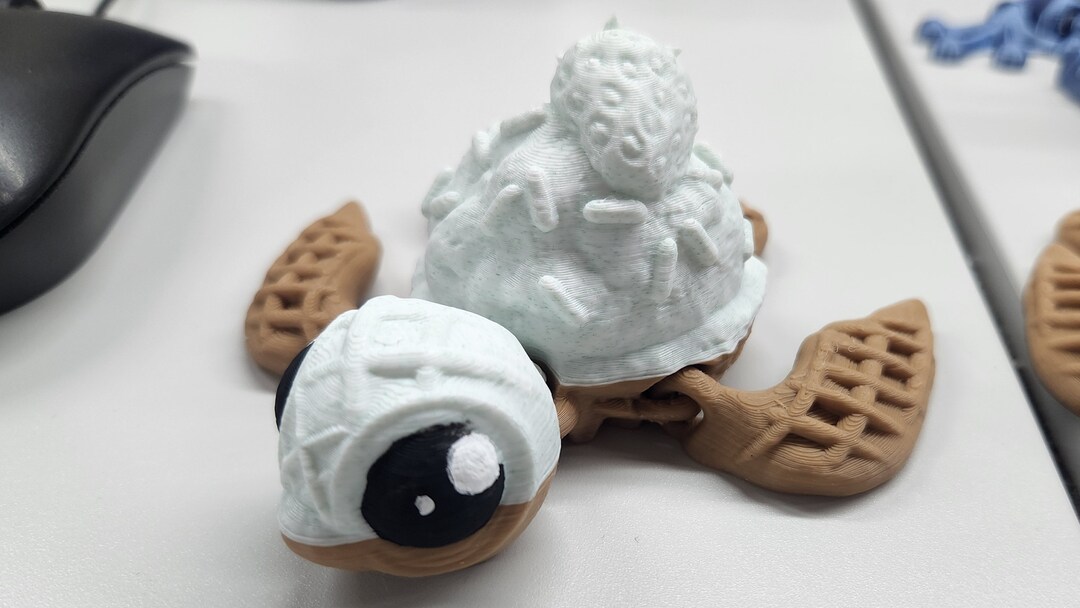 3D Printed Flexi Dessurtle Flexible Dessert Turtle - Etsy
