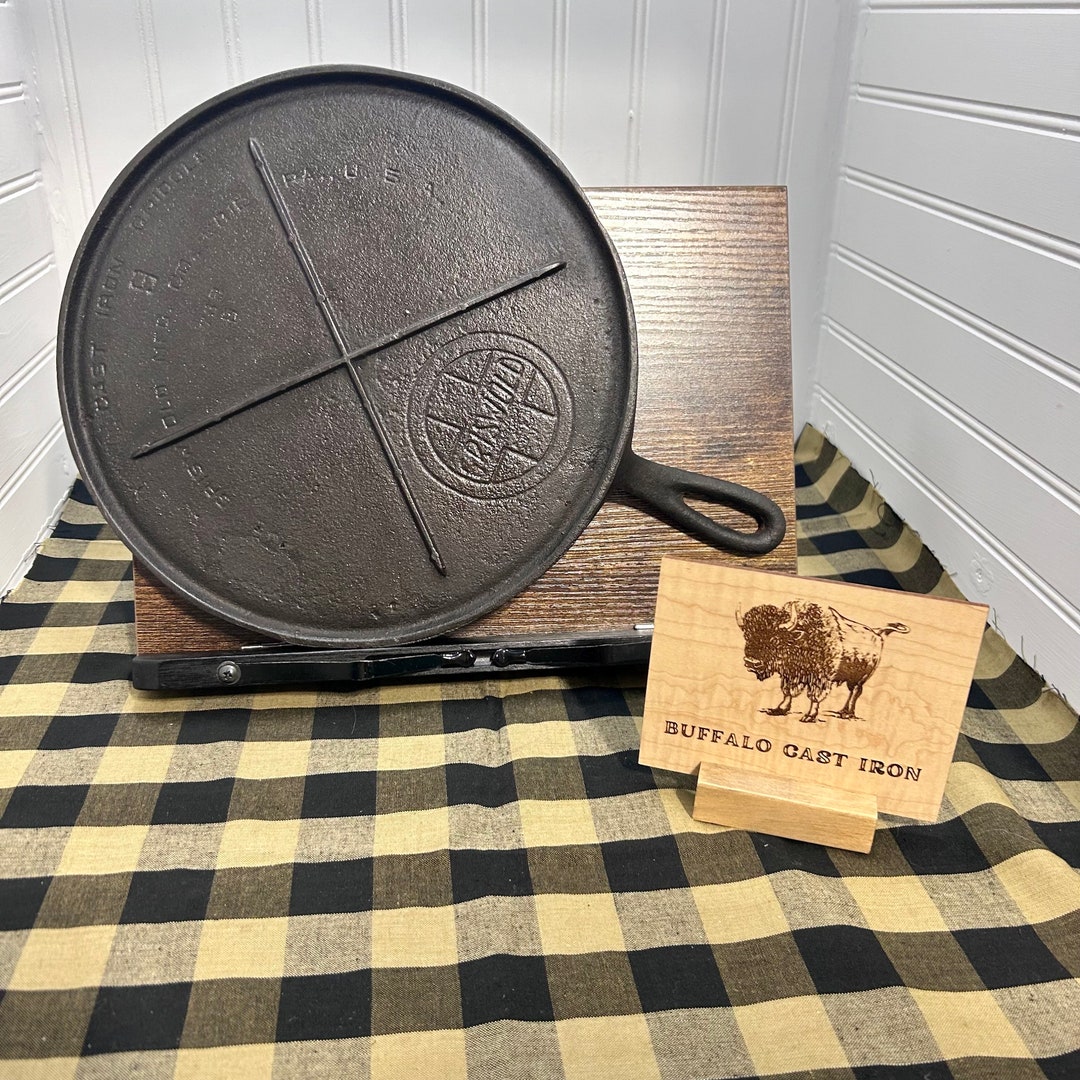 Griswold No. 9 Slant Logo Cast Iron Reinforced Griddle With Heat Ring ...