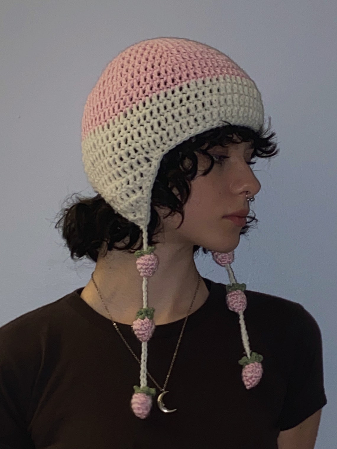 PATTERN Crochet Strawberry Ear Flap Hat - Etsy