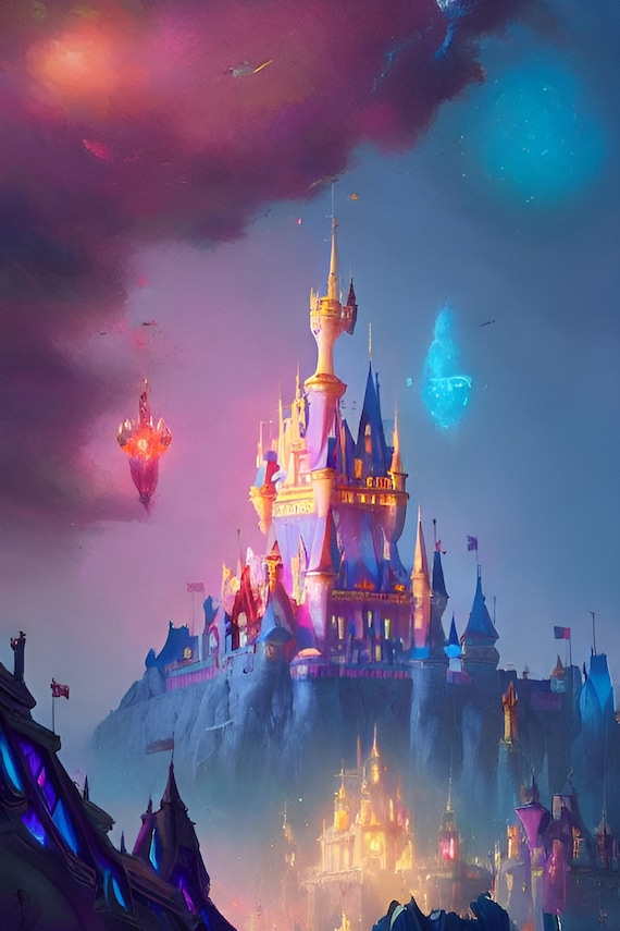 Cinderella's Otherworldly Castle Art Print - Etsy