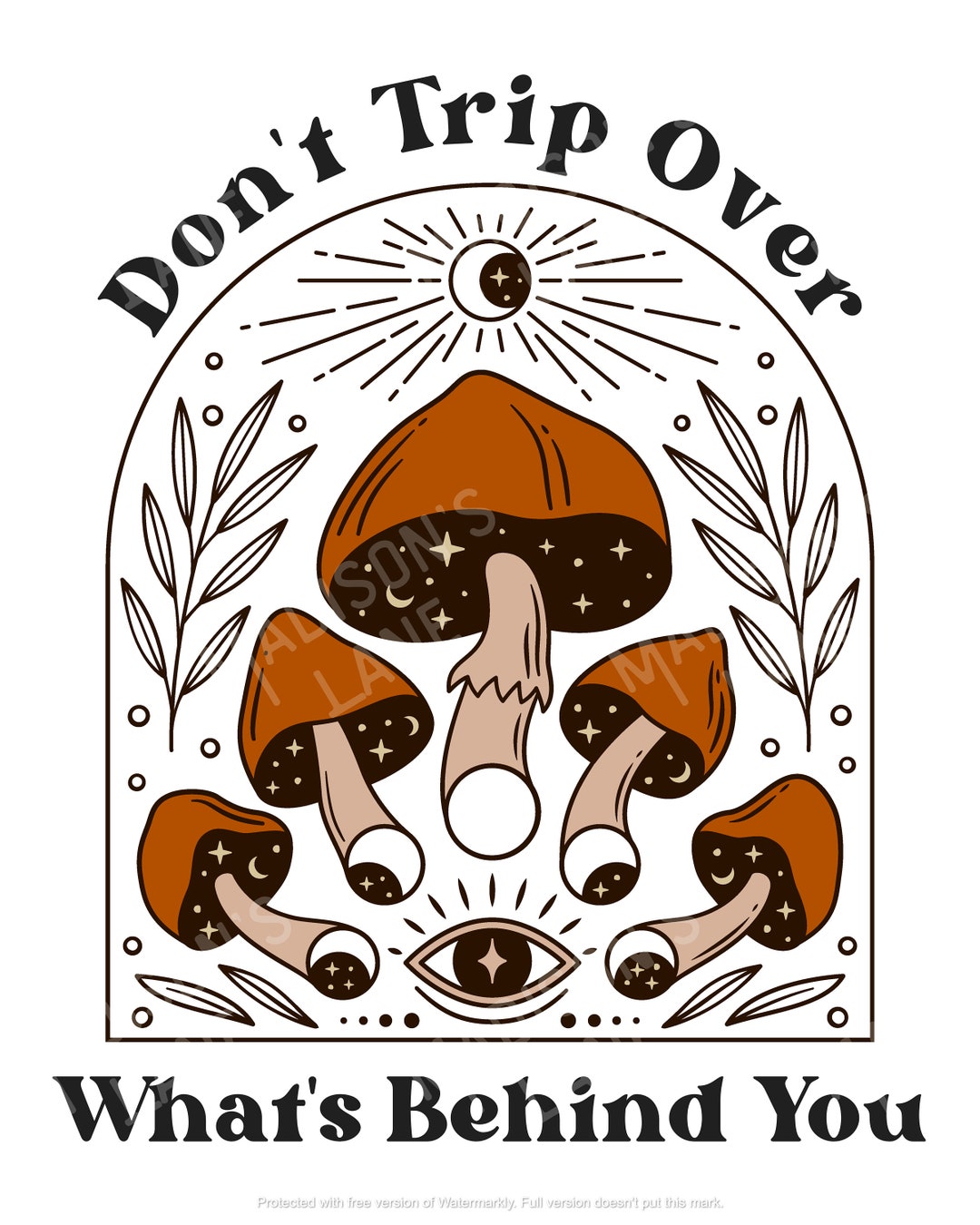 Don't Trip Over What's Behind You Art Graphic Print - Etsy
