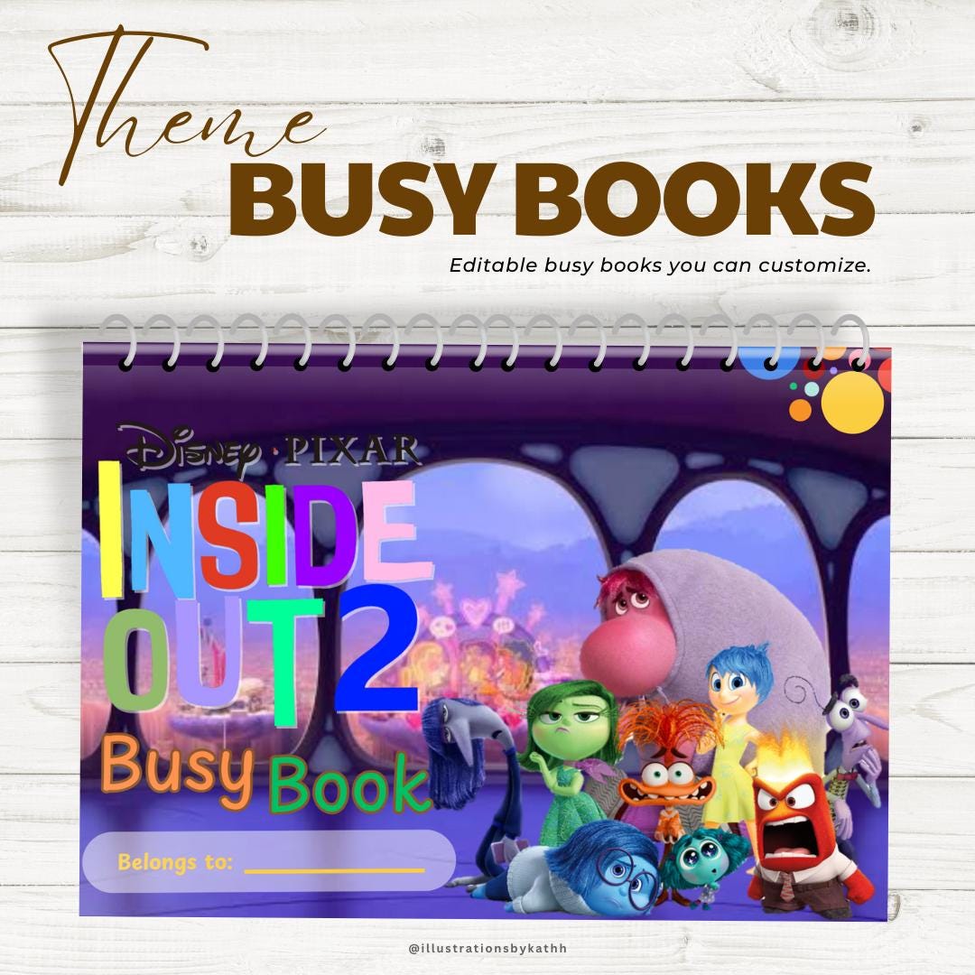 Inside Out: the Ultimate Emotions Busy Book 28 Pages Activity Book for ...