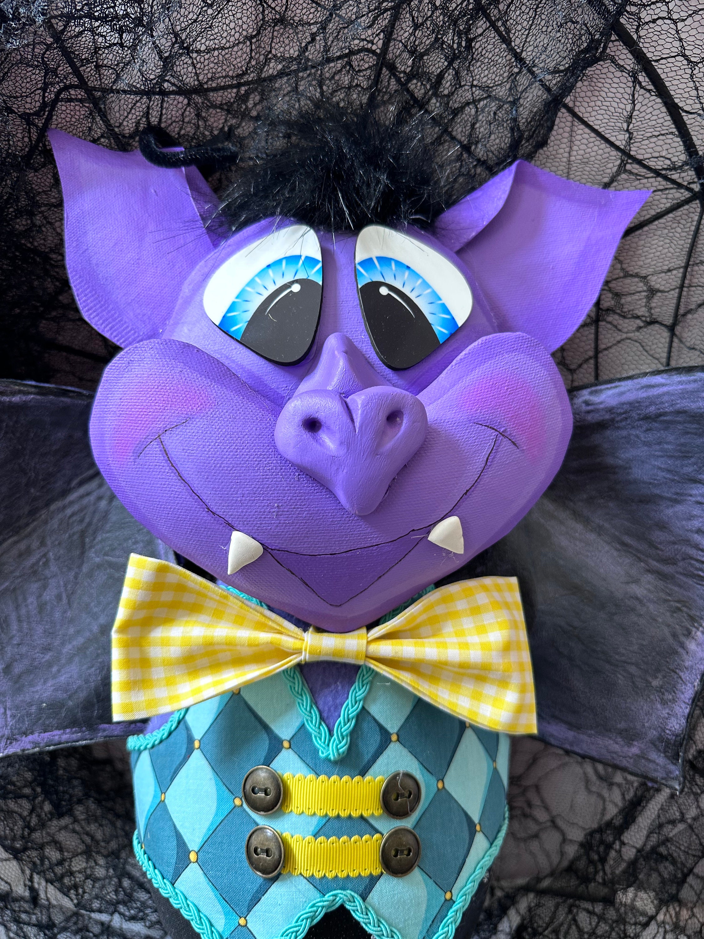 Boomerang the Bat, Bat Wreath Attachment, Halloween Wreath Attachment ...