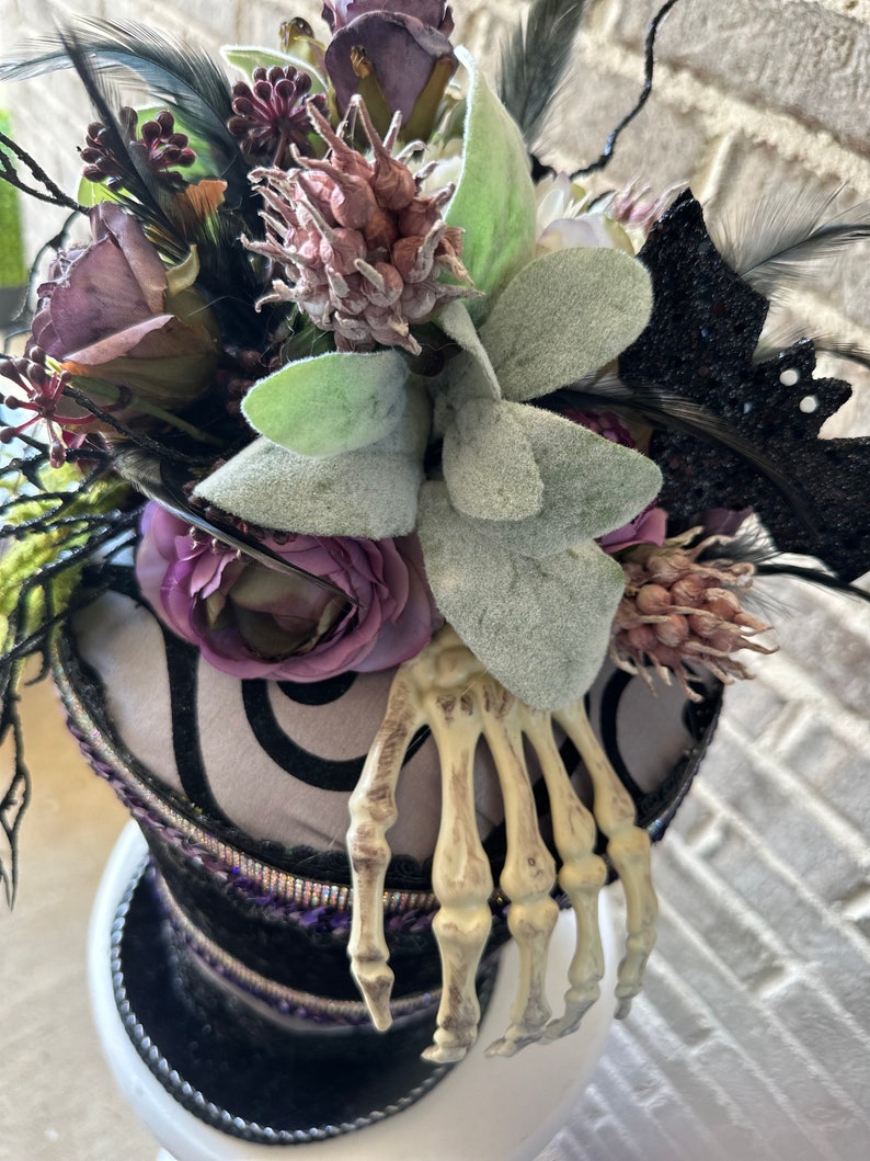 Halloween Hat, Halloween Décor, Skeleton Hand, Wreath Attachment ...